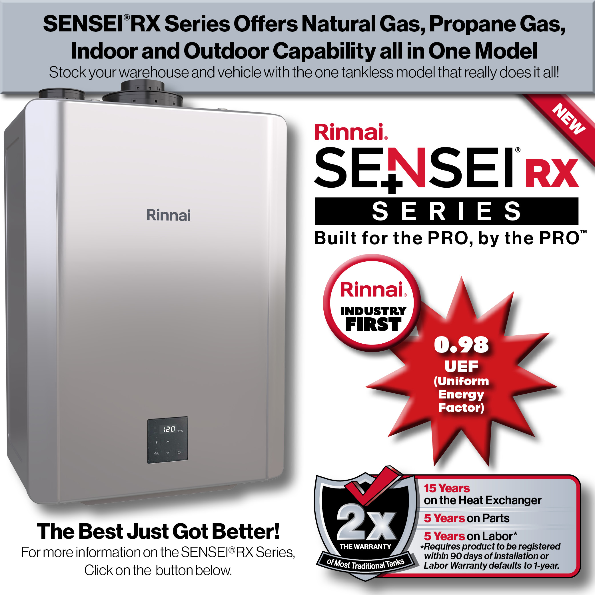 #1 Selling Tankless Water Heater in the US | Rinnai